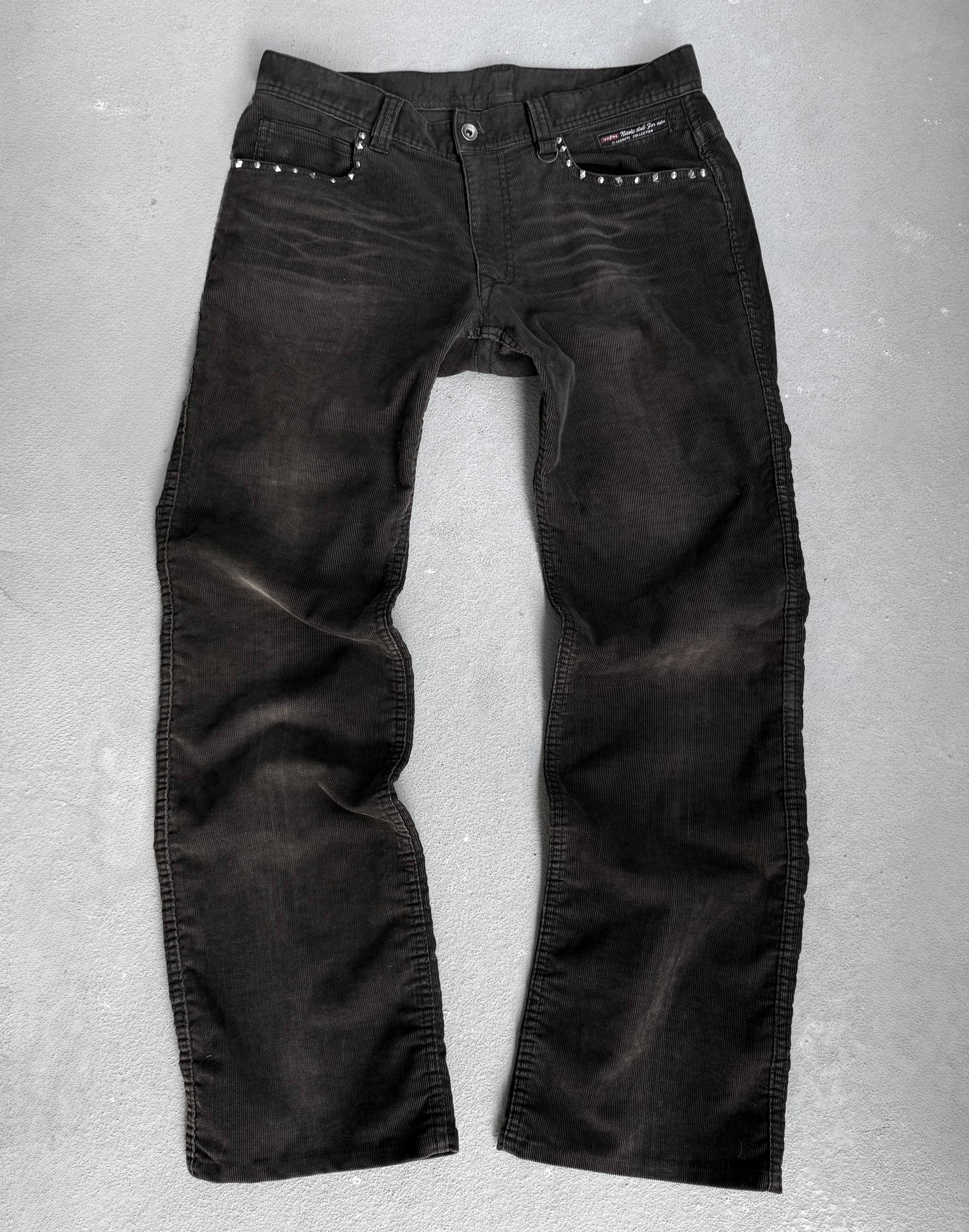 NICOLE CLUB FOR MEN Early 00s Coduroy Studded Bootcut Pants – DRIEW