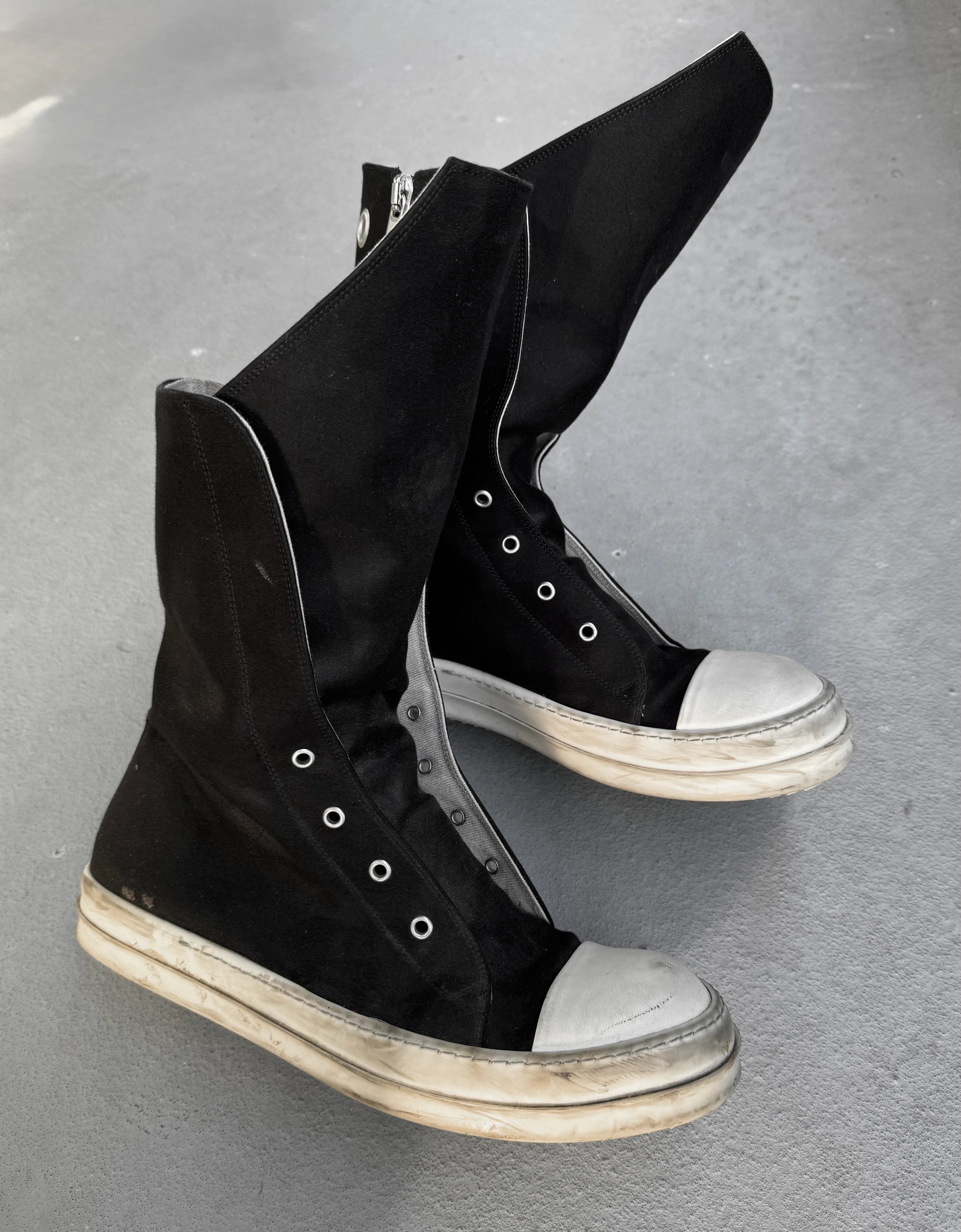 Rick Owens DRKSHDW SS24 "LIDO" Laceless Ramones Boot Sneakers – DRIEW